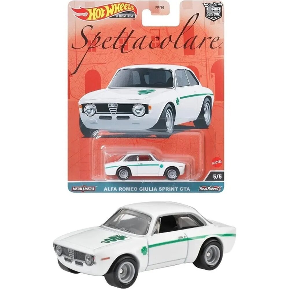 Машинка коллекционная Mattel Hot Wheels Premium Car Culture: FPY86 Alfa Romeo Giulia Sprint GTA