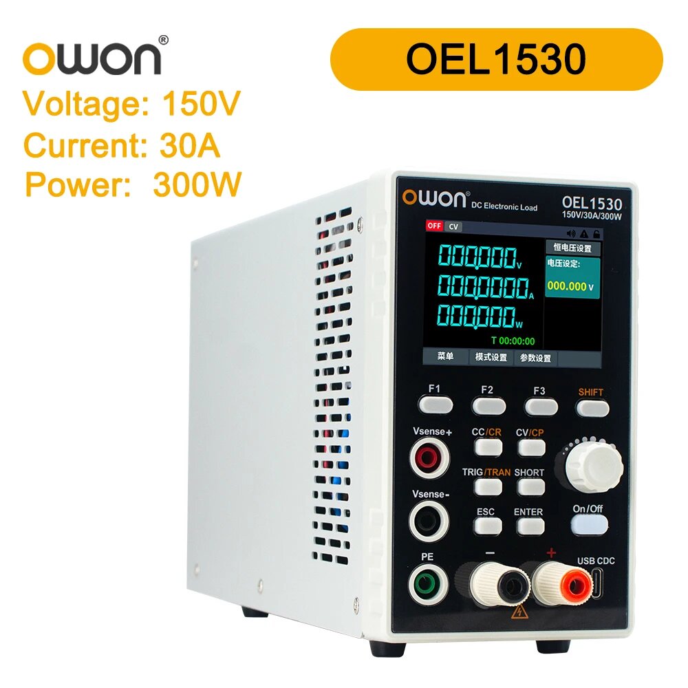 Электронная нагрузка OWON DC OEL1515/OEL3020/3030 150Вт/300Вт 150В/300В 15А/20А/30А/OEL1520 программируемая электронная нагрузка