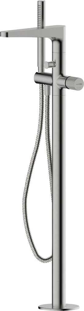 Напольный смеситель для ванны с душем Wasserkraft Tauber 6421 С внутренней частью, с душевым гарнитуром, никель, латунный, с керамическим картриджем