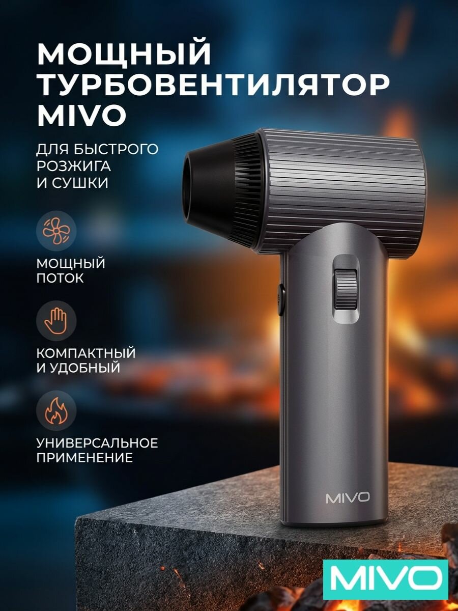 Мощный турбовентилятор Воздуходувка Mivo MS-160 Высокая мощность 300Вт