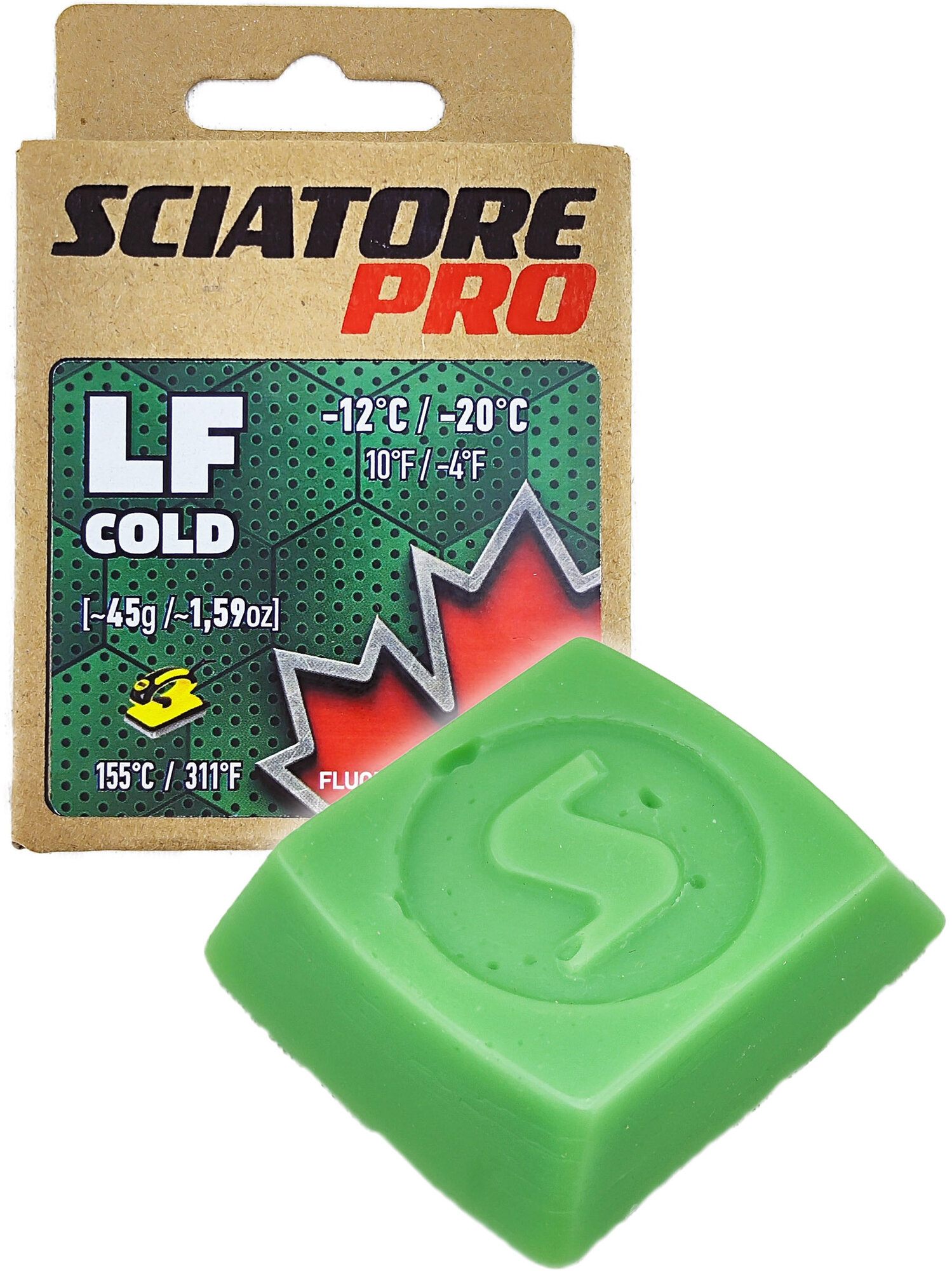 Парафин лыжный Sciatore Pro LF COLD 45гр. зеленый -12°.-20°