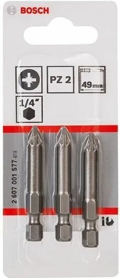 Бита Bosch PZ2 49 мм 3шт/уп