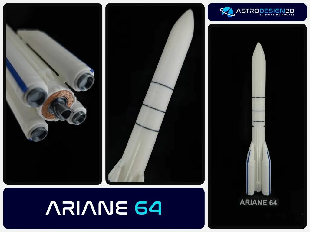 Декоративная модель ракеты Ариан 64 коллекционная фигурка