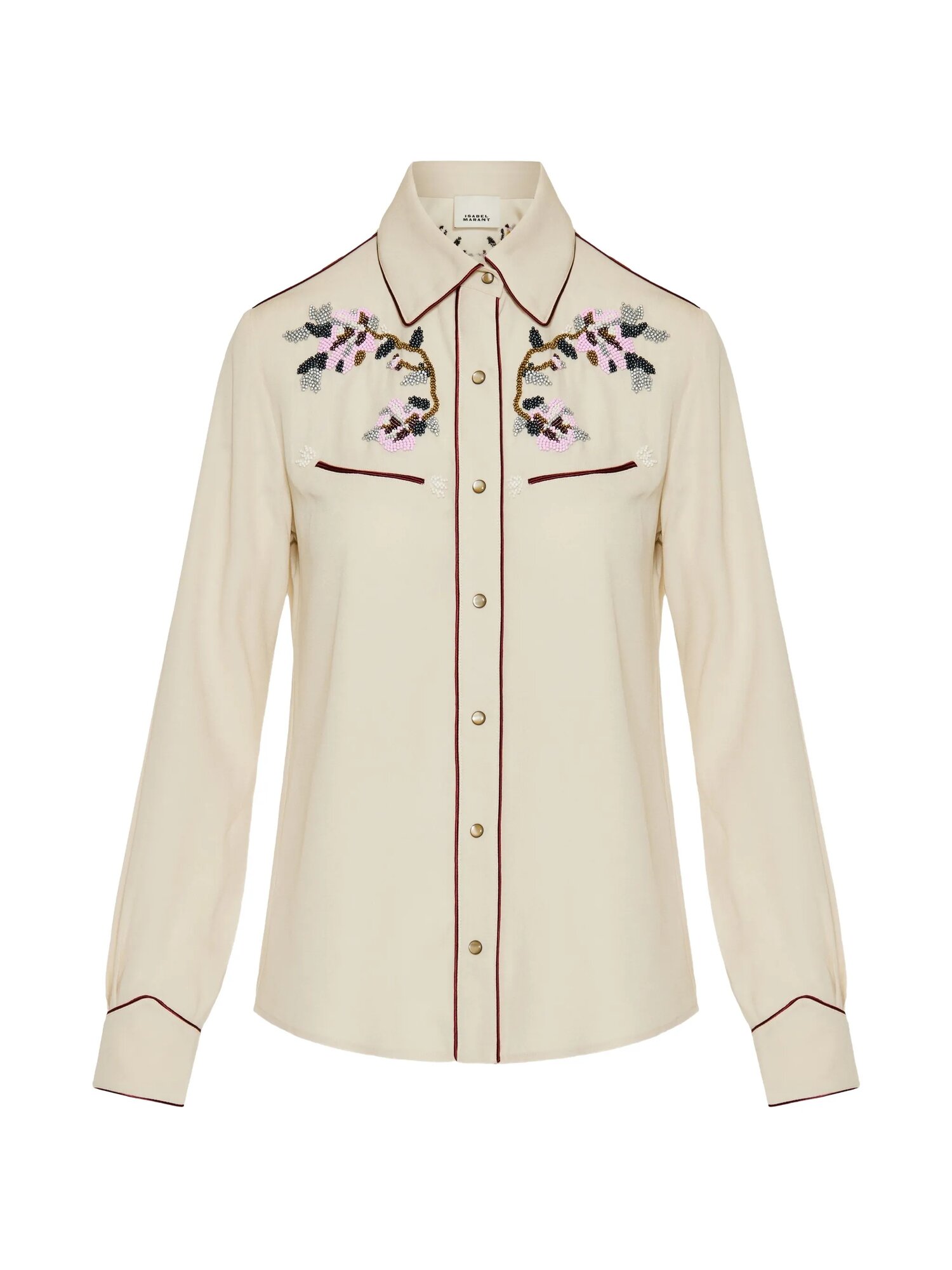 Рубашка Bead-embellished piped shirt