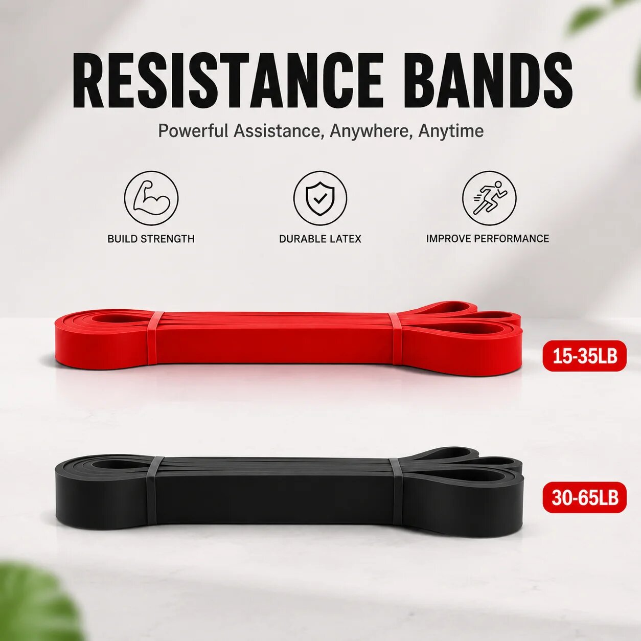 Фитнес-эспандеры Resistance Bands 15-35LB, Красный