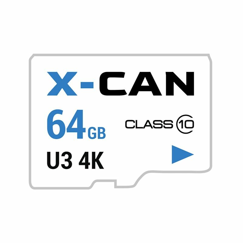 Карта памяти X-CAN 4K Class 10 U3 64Гб высокоскоростная для видеорегистраторов