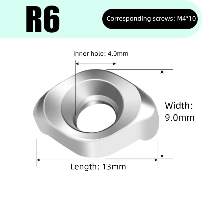 Нажимная пластина R6, Inner hole: 4.0mm, Width: 9.0mm