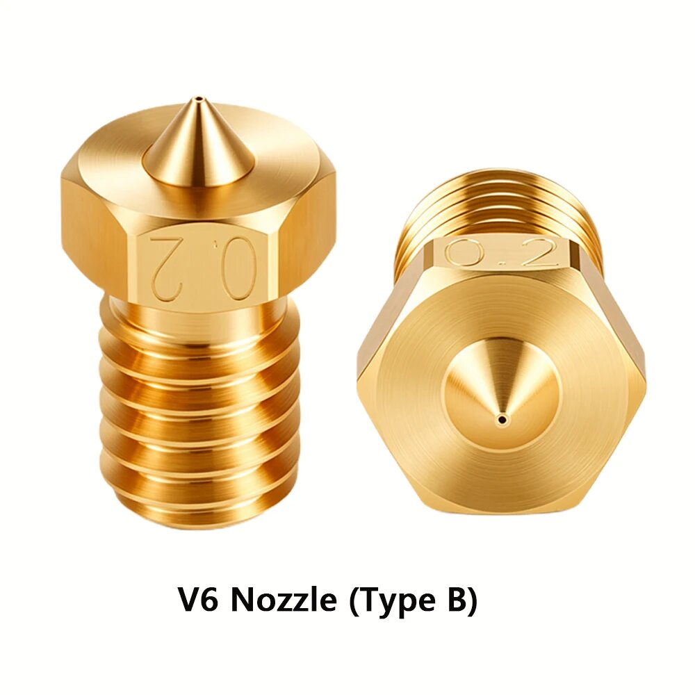 Латунные сопла 5Aplusreprap V6 0,4 мм 5 PCS 0.6mm, V6 Nozzle Type B