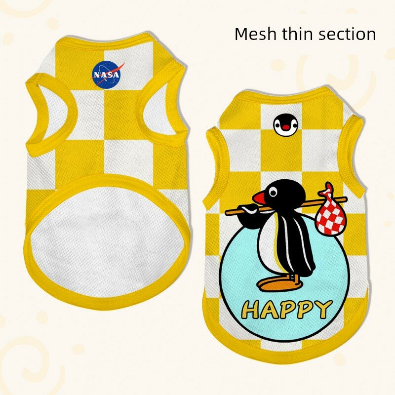 Сетчатый жилет с коллаборацией NASA и Pingu для собак и кошек - размеры XS до 6XL (1-80 фунтов)
