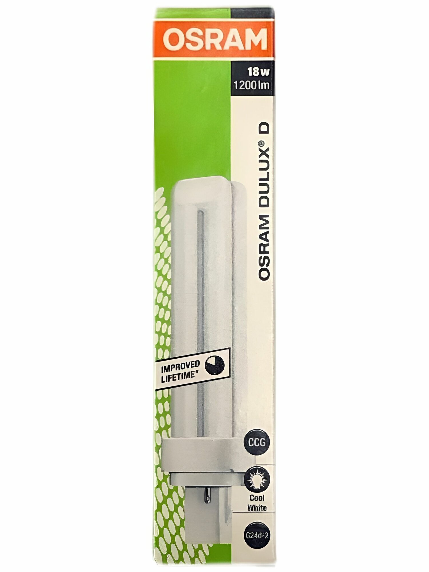 Лампа Osram Dulux D G24d-2 18W/840 белый свет (2 контакта) Германия.