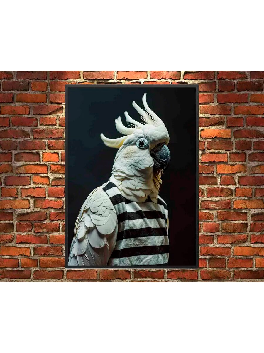 Птица-пленница какаду 2, Плакат 30x42см