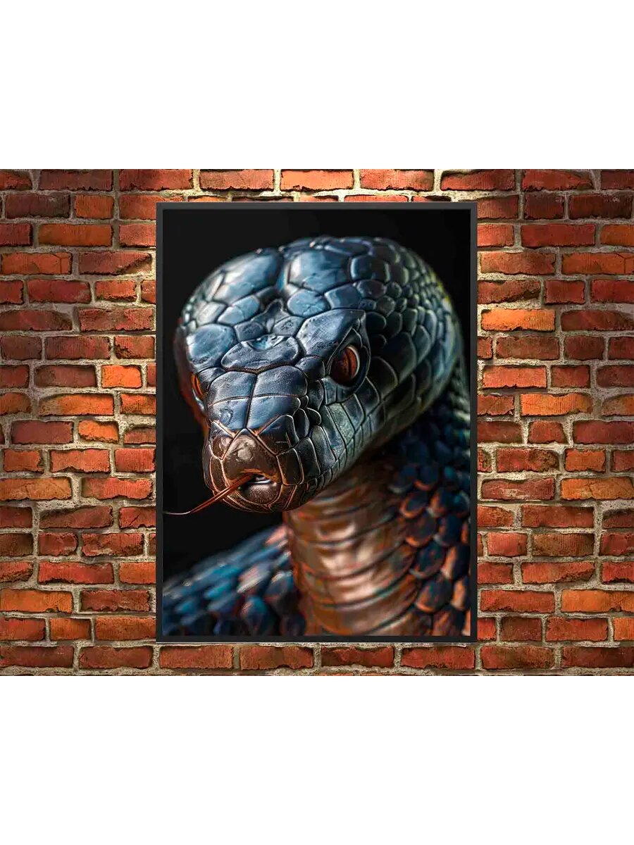 Королевская кобра-конструктор животных 1, Плакат 30x42см
