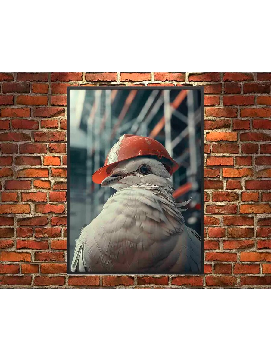 Голубь-строитель птиц 4, Плакат 30x42см