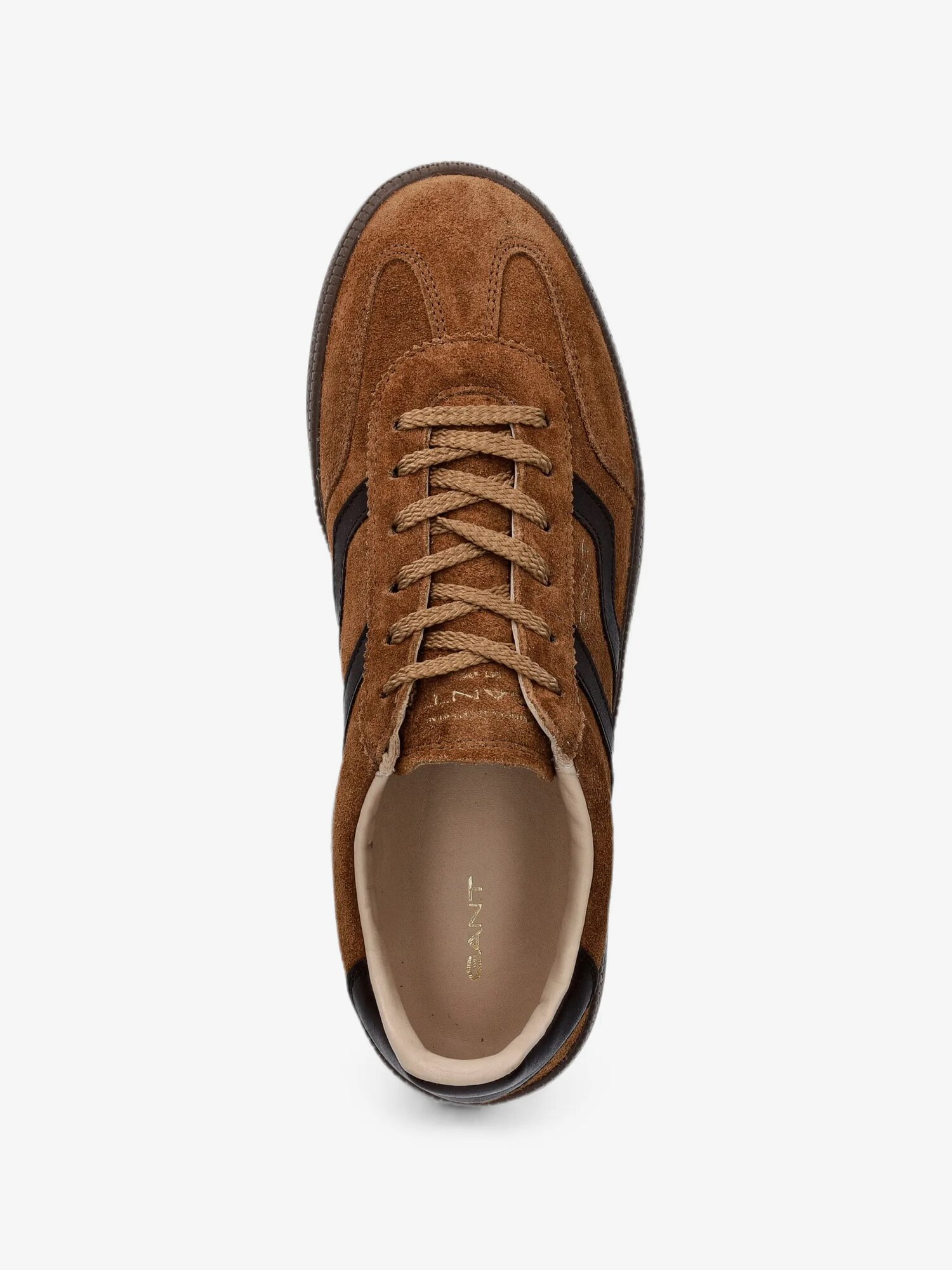 Кроссовки GANT Suede-panelled sneakers, размер 39, коричневый/серый/оранжевый — фото 1