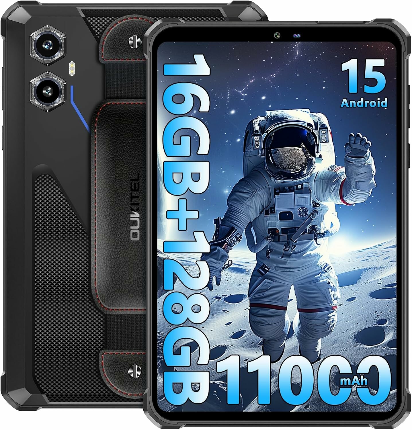 Защищенный планшет OUKITEL RT3 Plus на Android, 15 дюймов, 11000 мАч, 8 дюймов, 16 (4+12) ГБ, 128 ГБ