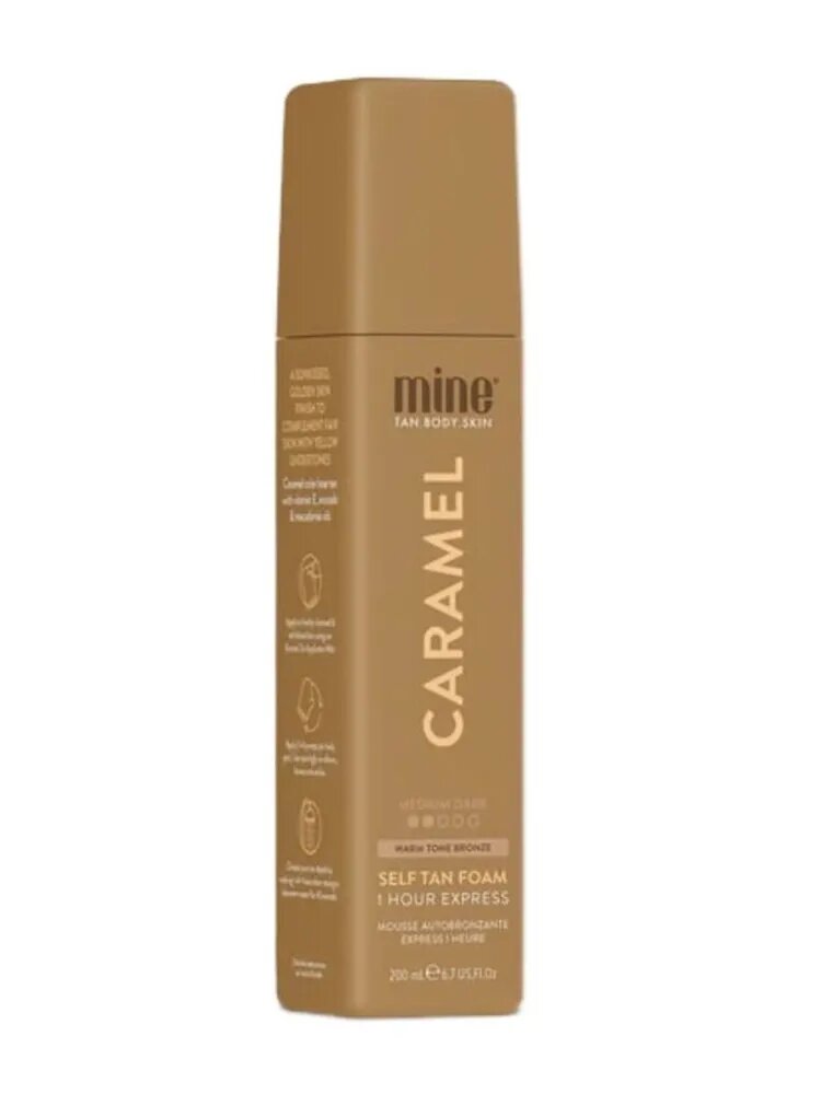 MineTan / Мусс-автозагар для моментального загара Caramel Self Tan Foam 200 мл