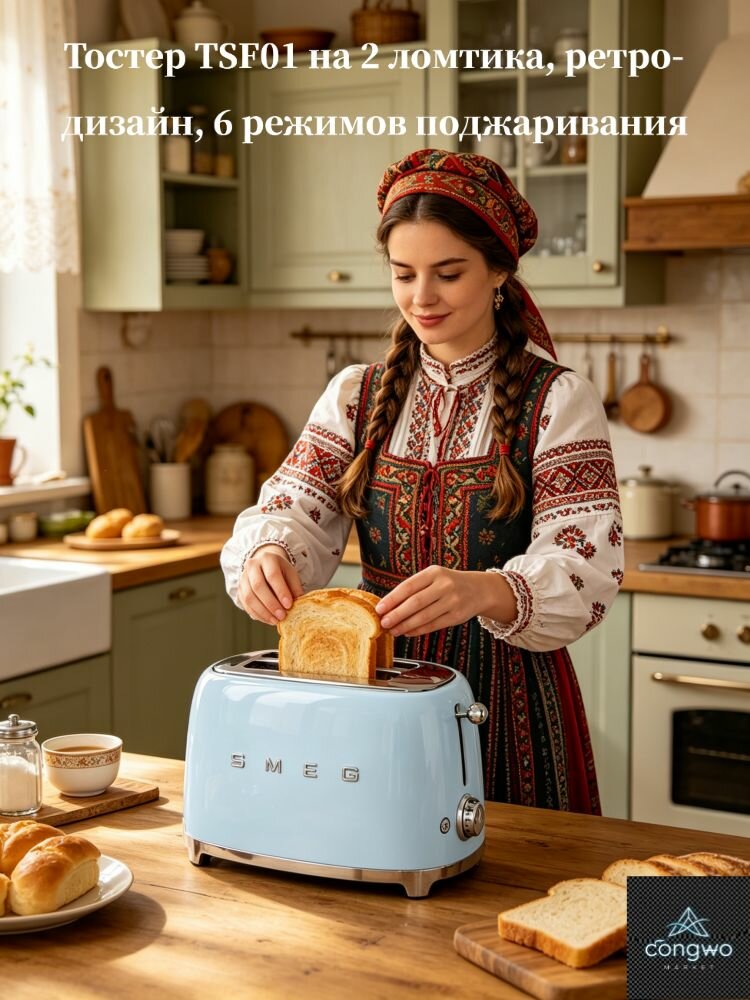 Тостер mz-gil5dci2wmf 950 Вт тостов - 2, голубой