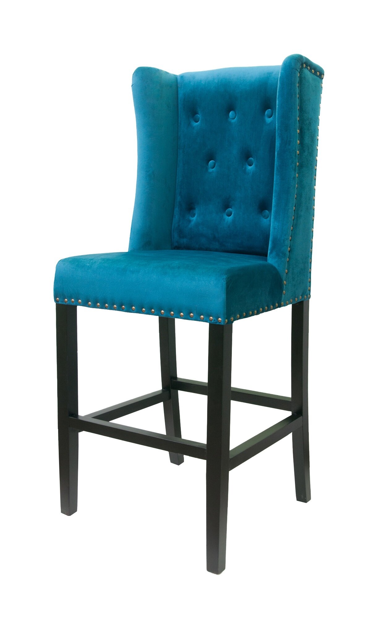 Полубарный стул Mak-interior Skipton Average blue velvet