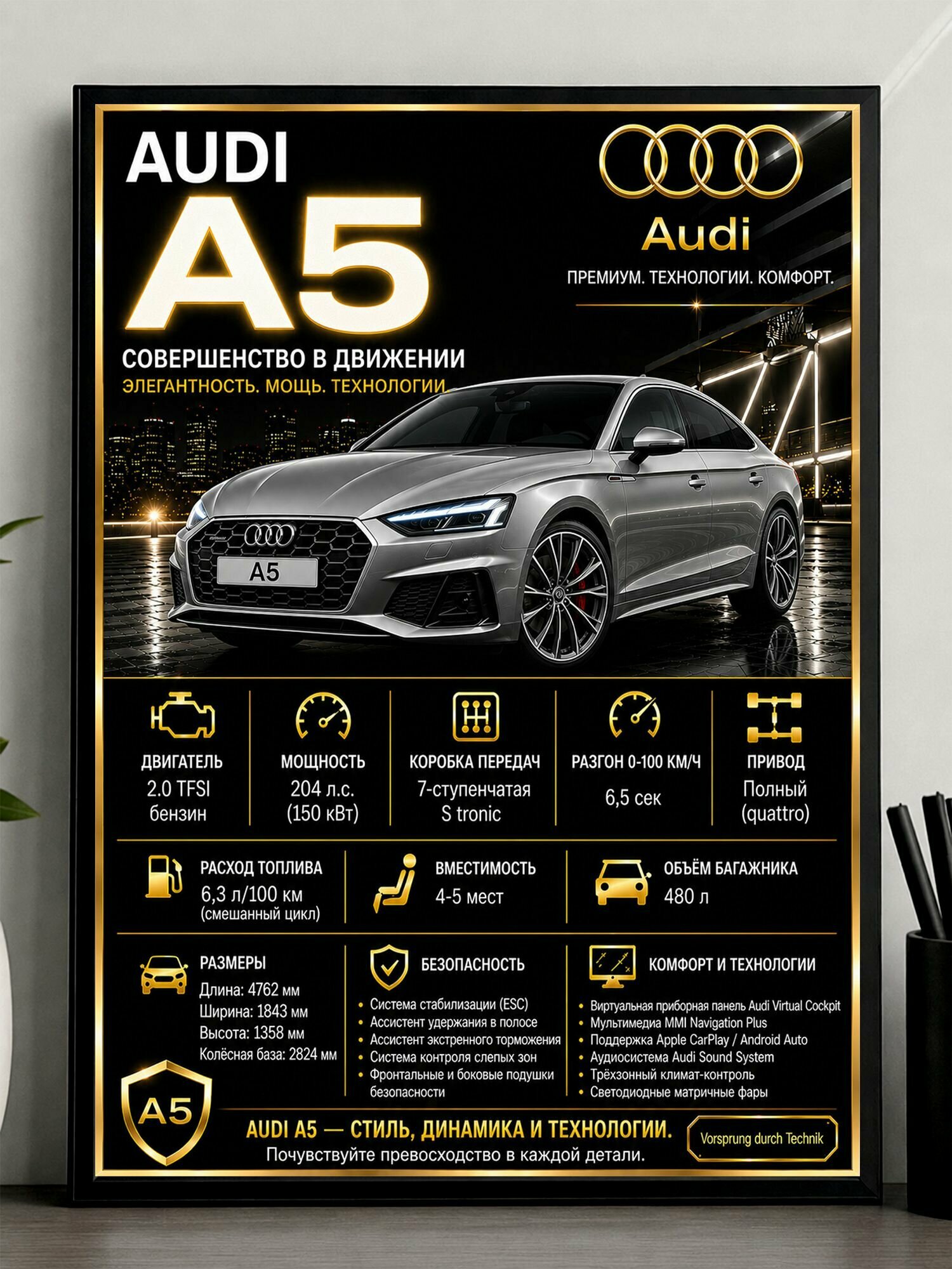 Постер + Рамка. " Audi A5 " — фото 1