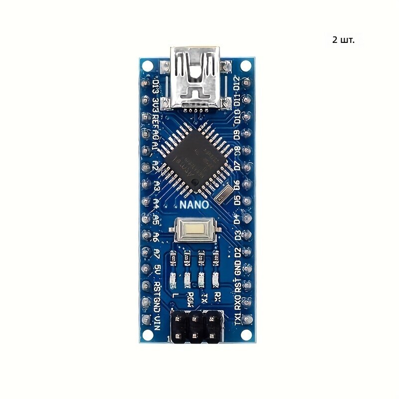 Микроконтроллерная плата Nano V3.0 ATmega328P CH340G, мини-версия, паяная, Type-C, 2 шт.