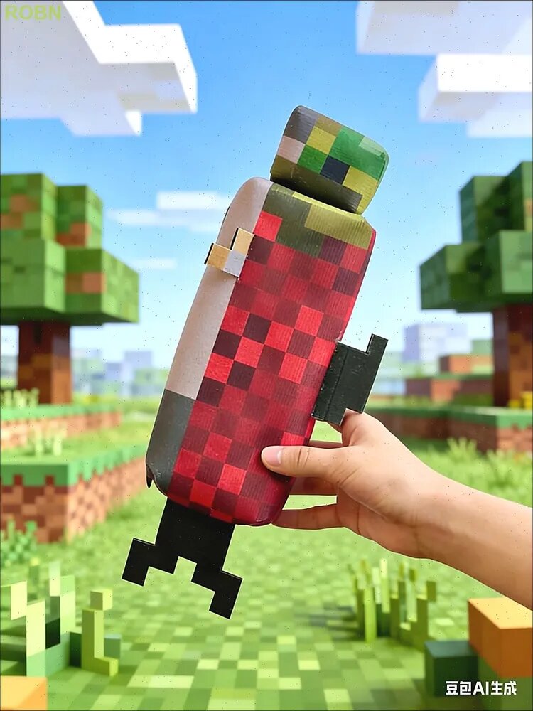 Пенал в форме лосося из Minecraft