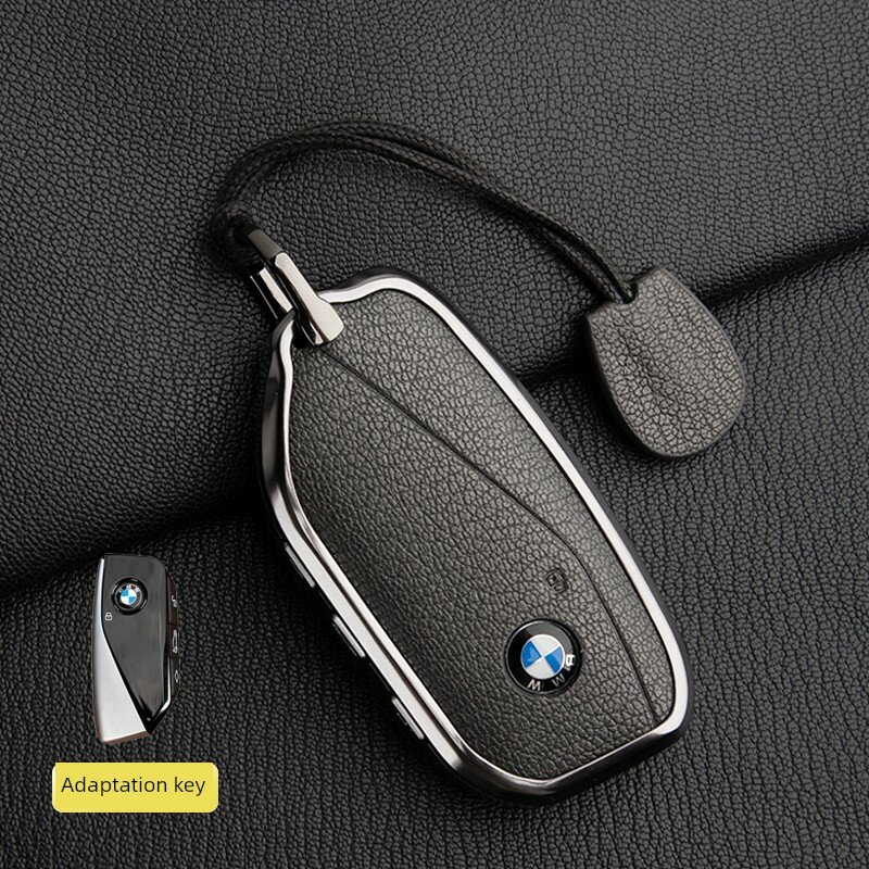 Темно-черный брелок BMW M Logo для 2025 BMW X3/X5/X1/X6/X7, французская козья кожа с вырезным логотипом и ручным