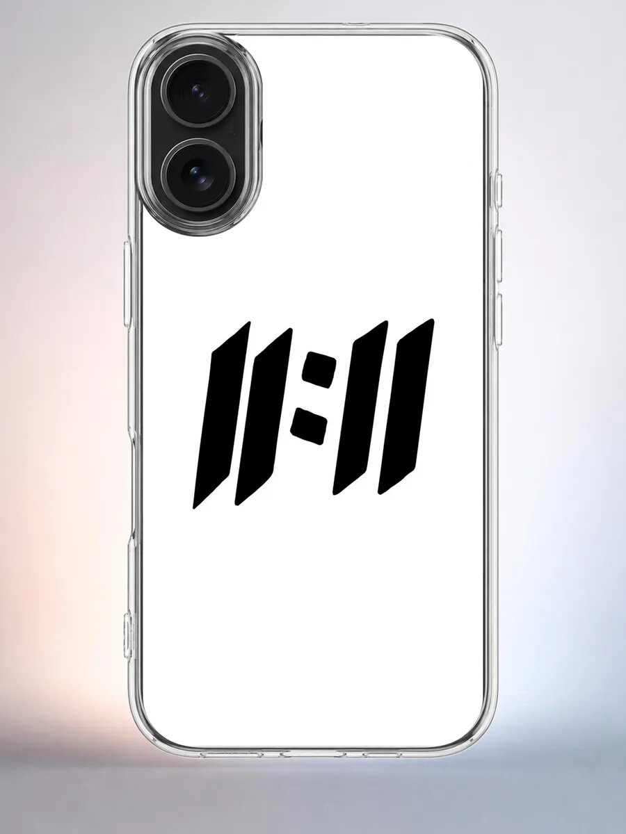 Чехол iPhone 16 11:11 силиконовый прозрачный