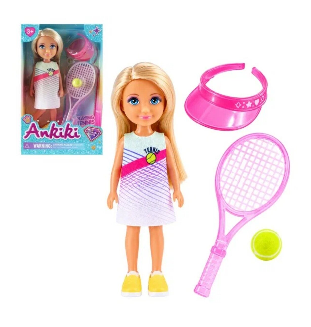 Игровой набор "Спортсменка" куколка с аксессуарами, в коробке 10*3,5*16 см