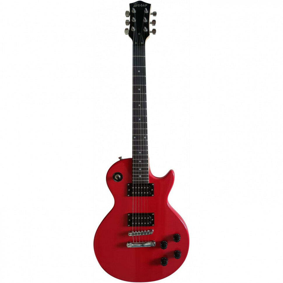 Электрогитара со звукосимателем НН TERRIS TLP-039 RD формы Les Paul, цвет красный