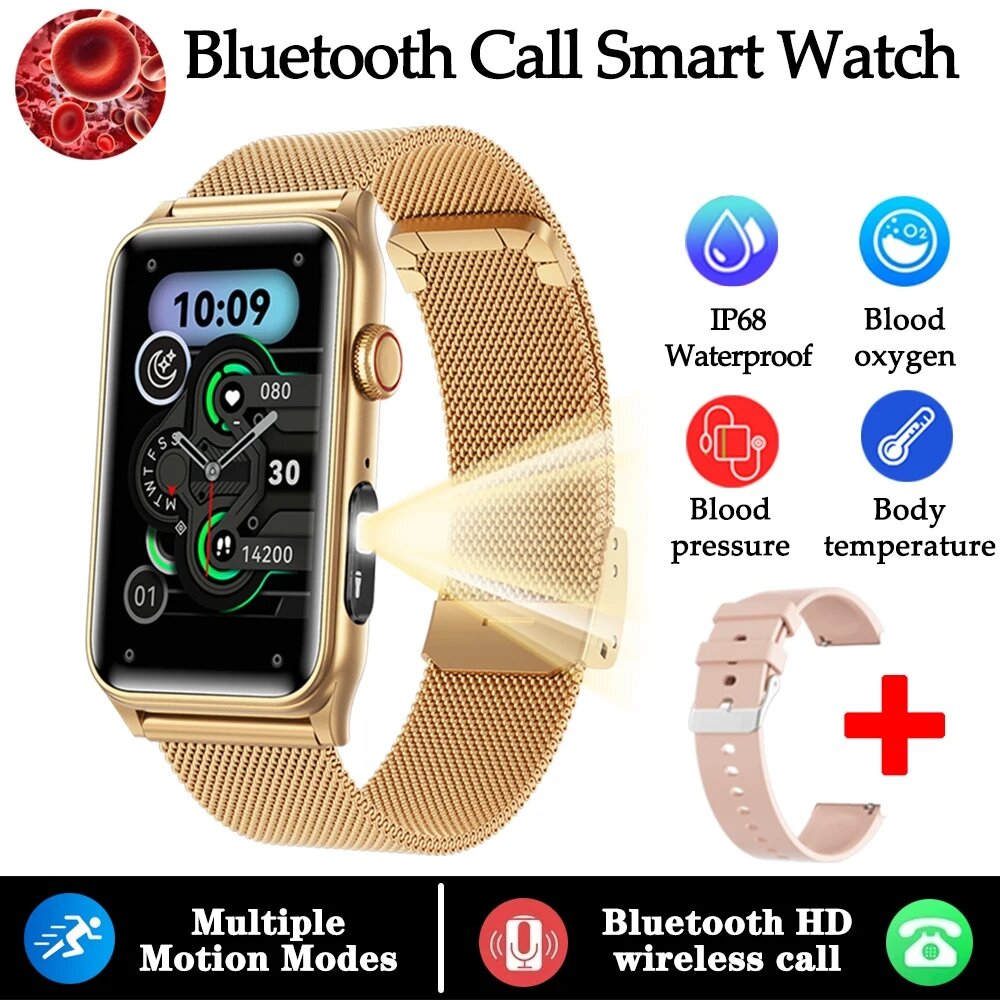 Умные часы Bluetooth для мужчин и женщин rose gold net1.