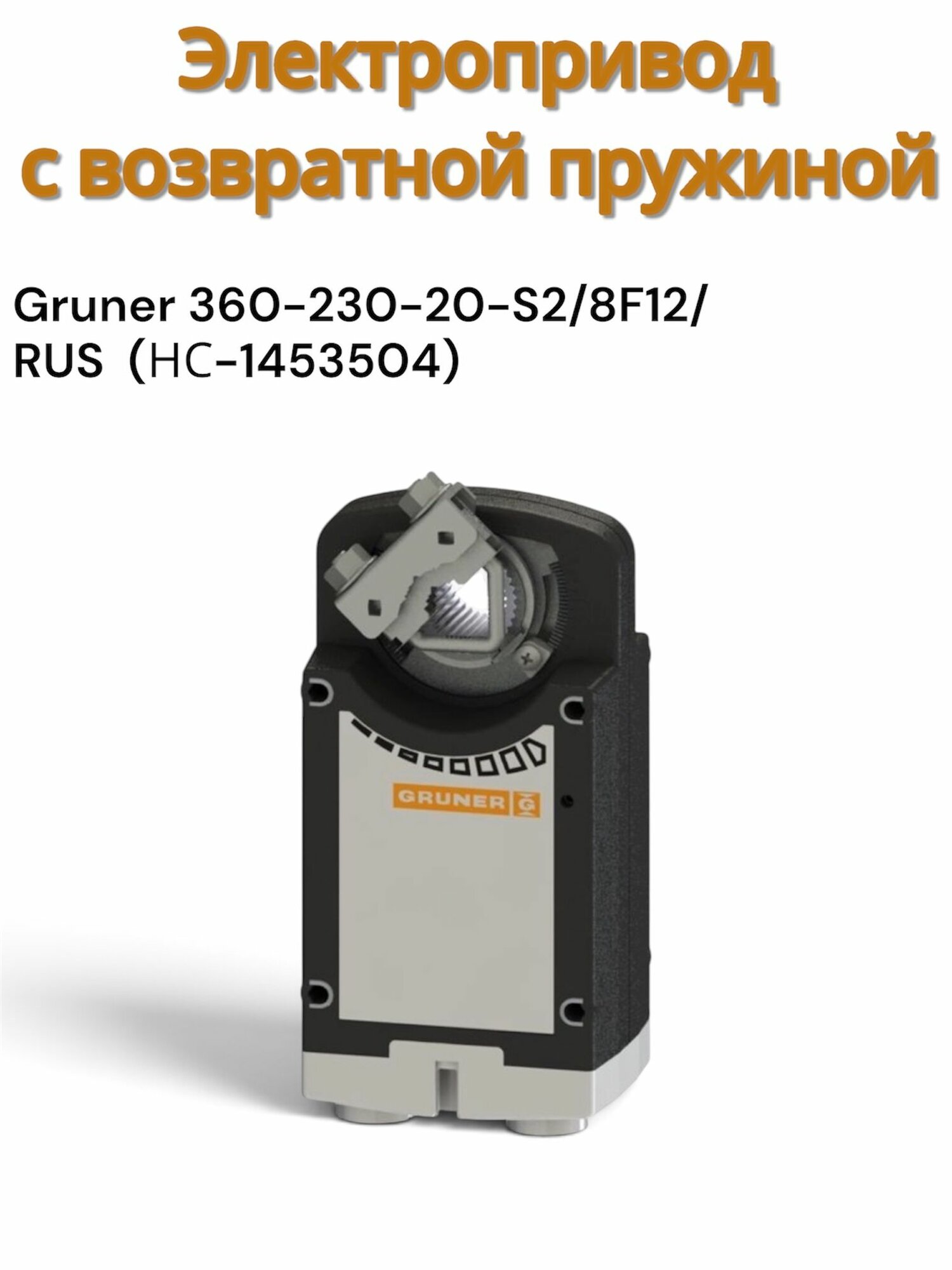 Электропривод с возвратной пружиной Gruner 360-230-20-S2/8F12/RUS (НС-1453504)