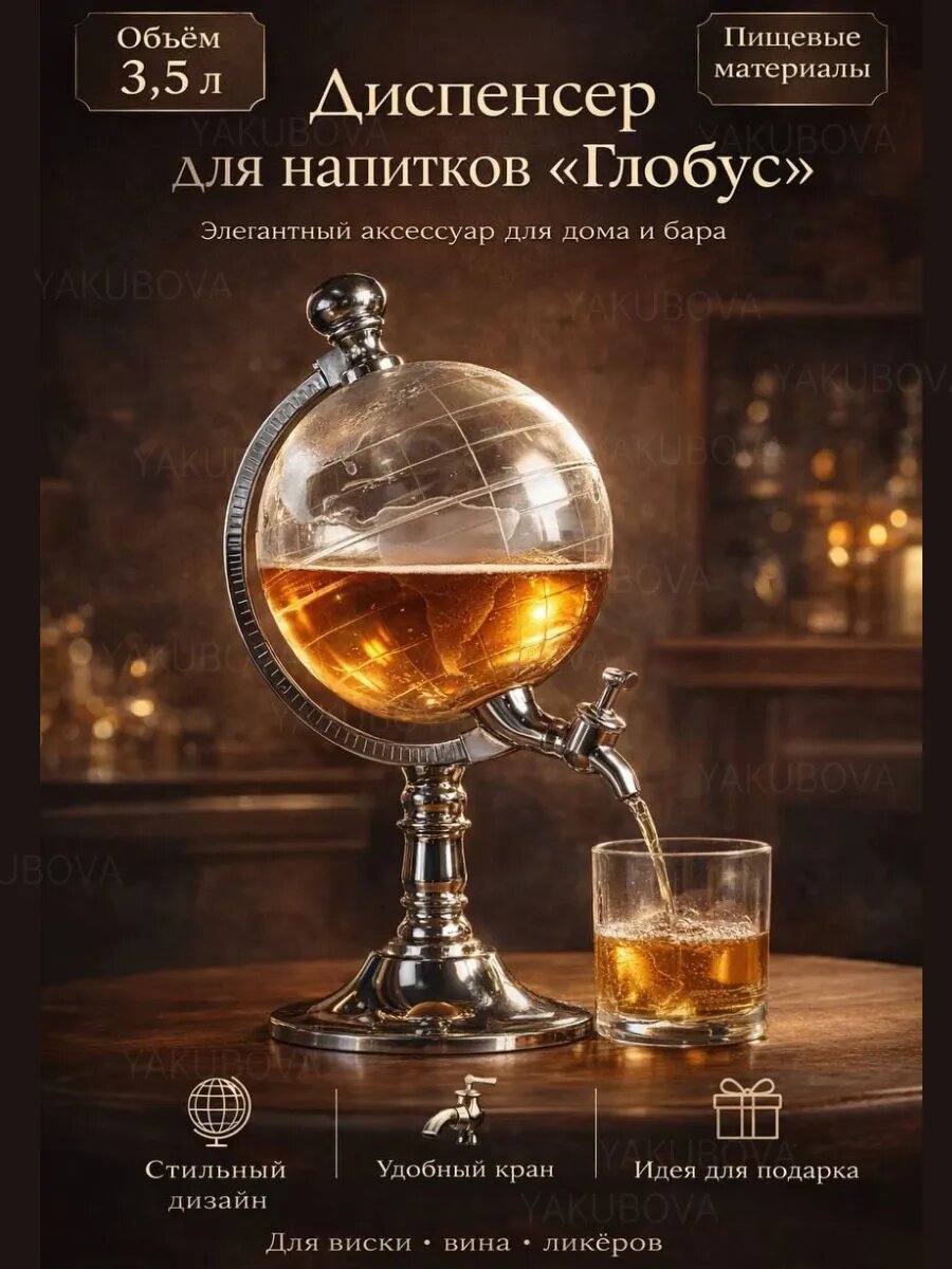 Диспенсер для напитков подарок мужчине барный аксессуар