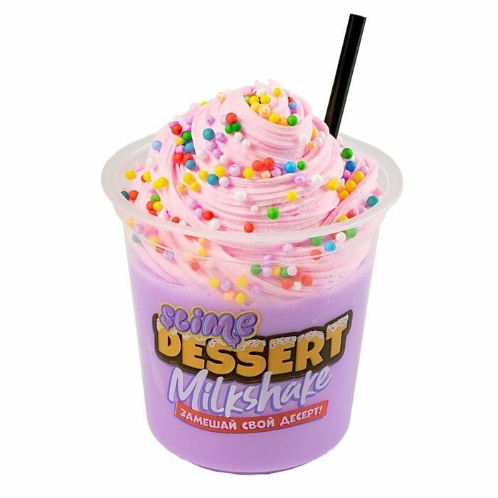 Игрушка слайм SLIME Slime Dessert Milkshake / Детская игра антистресс, лизун десертный милкшейк для детей