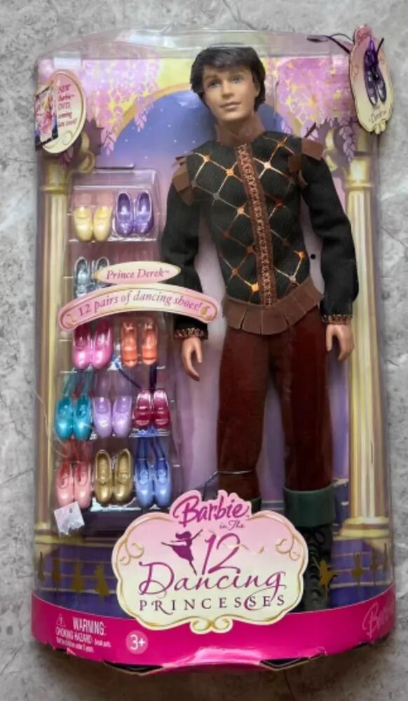 Barbie 12 Dancing Princess Ken Двенадцать балетных принцесс Барби бойфренд Кен