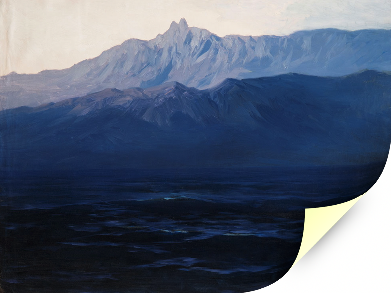 "Ай-Петри", Куинджи А. И, картина для интерьера (репродукция) (70х52 см / без подрамника)