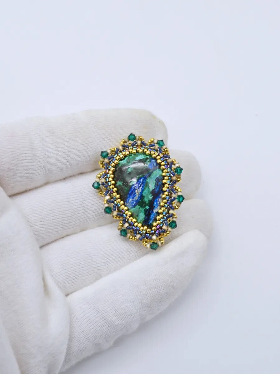Брошь, кристалл, кристаллы Swarovski