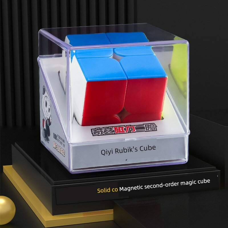 Qiyi 2x2 Магнитный куб с твердым цветом - гладкий для новичков
