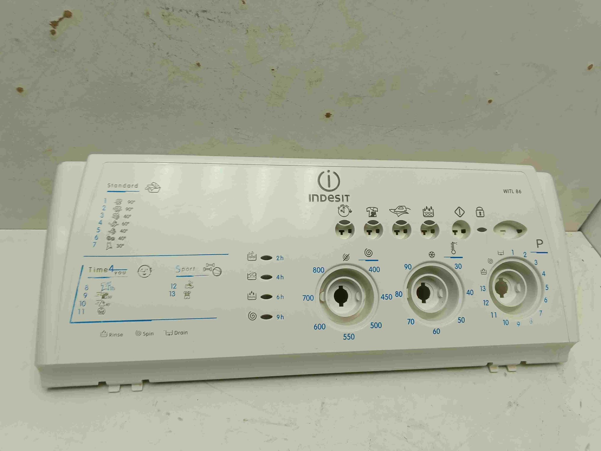 WITL86 кт233 Лицевая панель для стиральной машины Indesit WITL86 б/у
