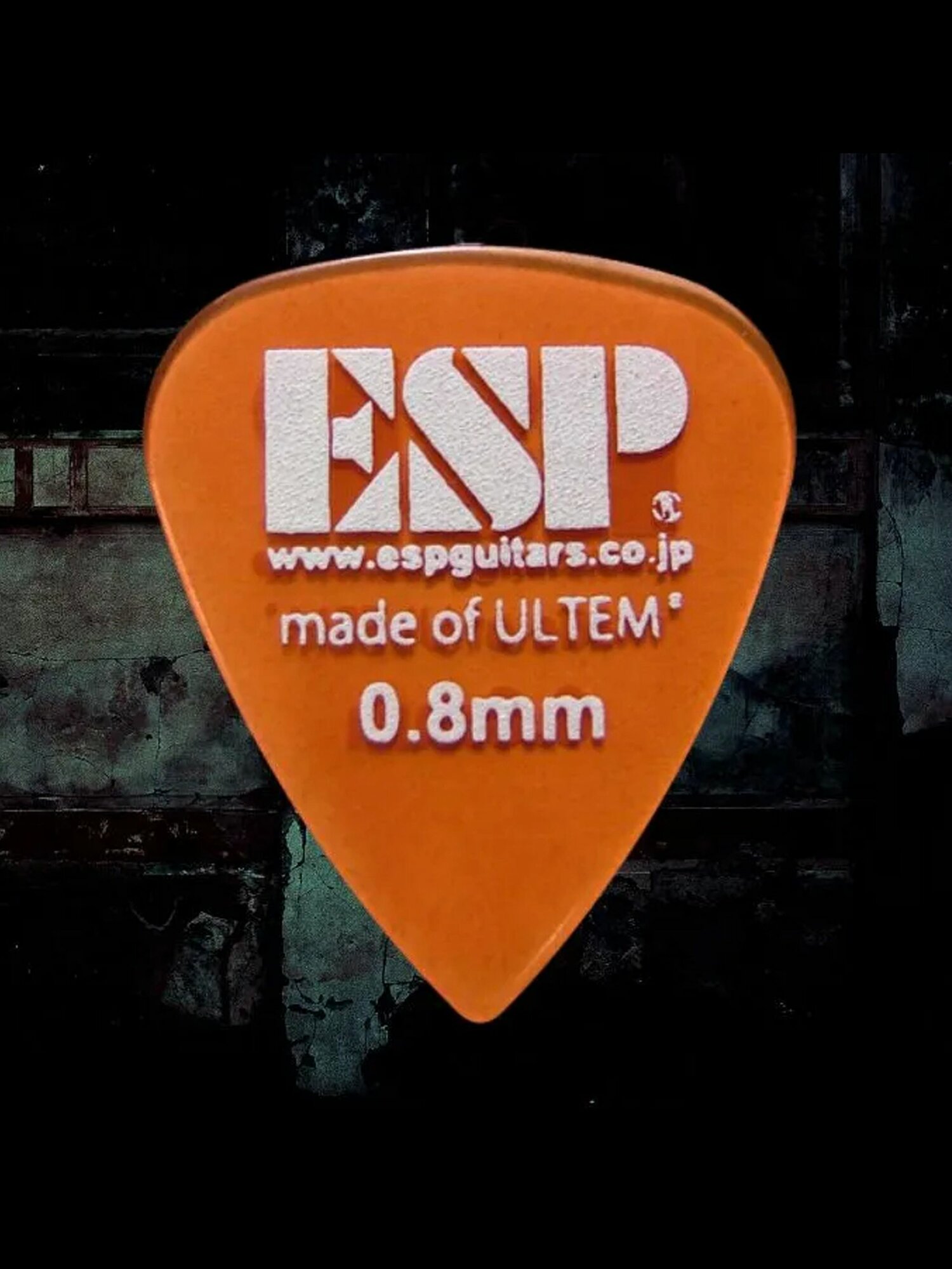 Медиатор для гитары, ESP, 0.8мм, Ultem, PT-PSU08 Orange