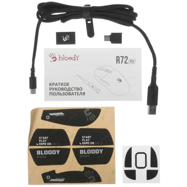 Bloody Wireless Gaming Mouse R72 Pro Black (RTL) USB 7btn+Roll — фото 1