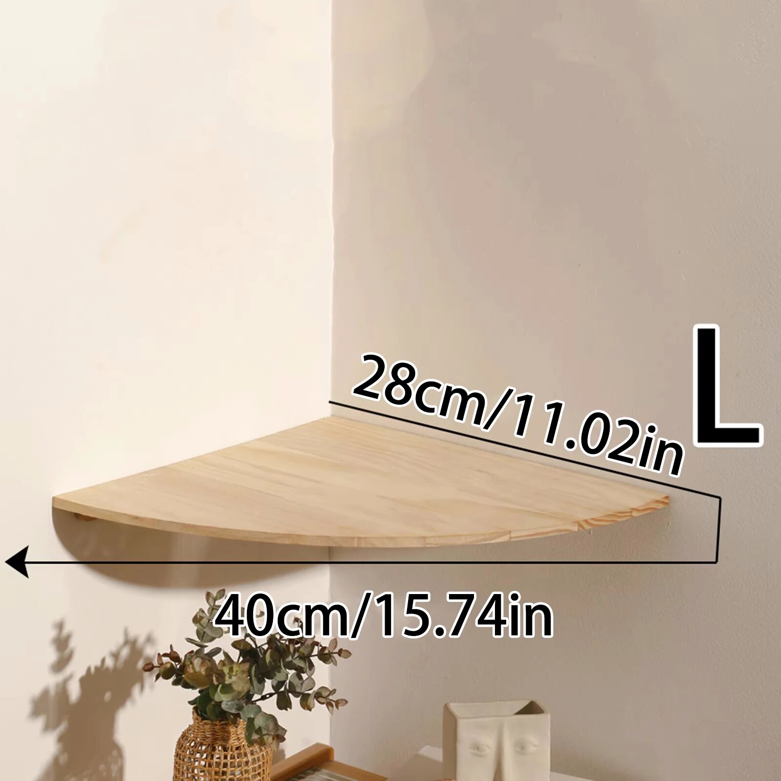 Угловая полка на стену, 40x28 см, Цвет: TK-MS6781