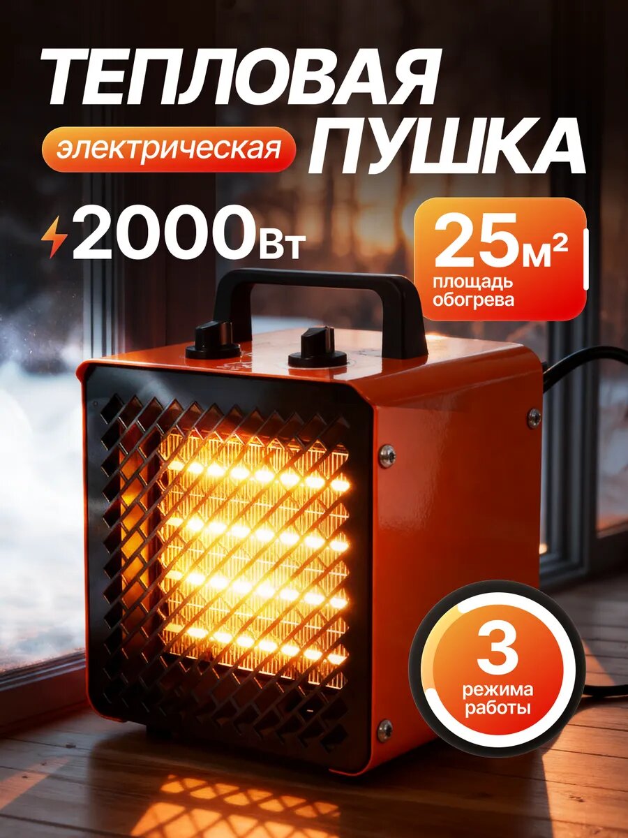 Пушка тепловая электрическая 2000 Вт