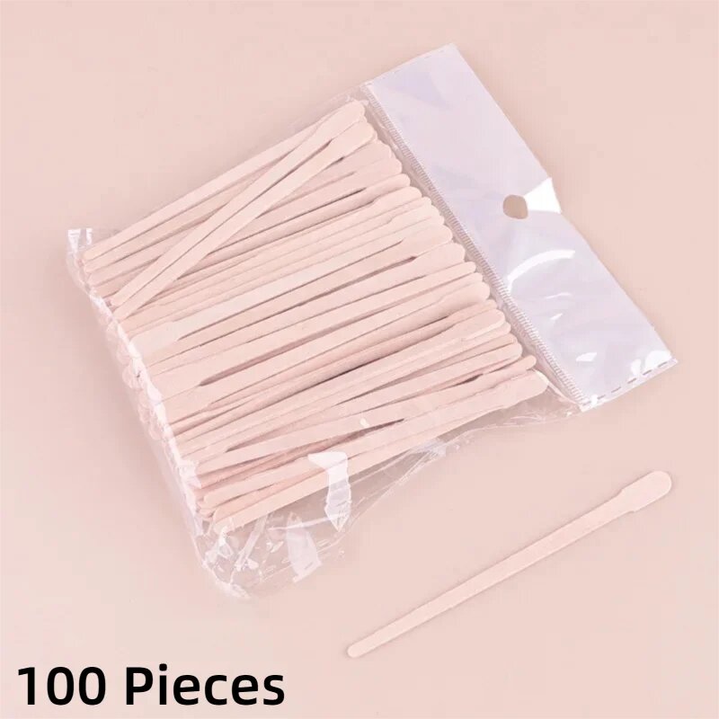 Одноразовые деревянные восковые шпатели для депиляции 100 шт. Wide 100 pieces