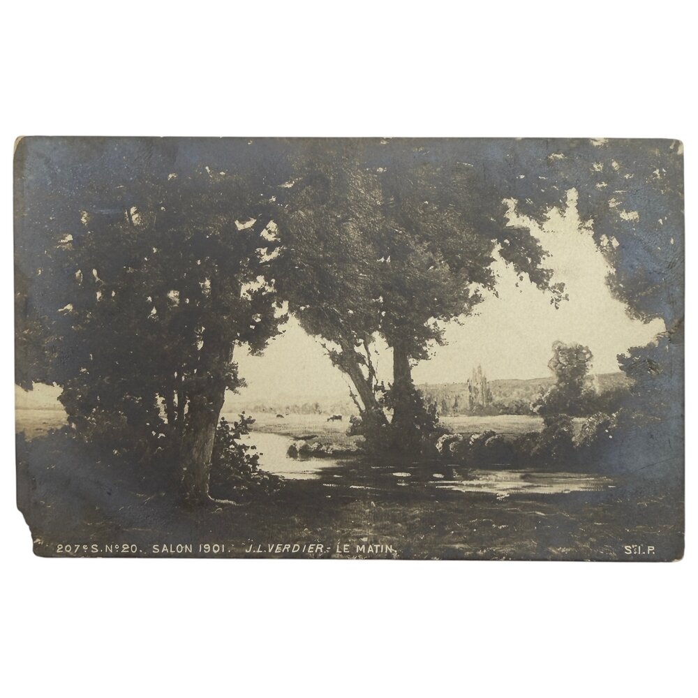 Почтовая открытка "Вердье - Утро" 1900-1917 гг. Франция