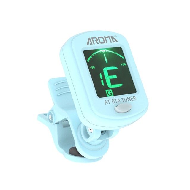 Тюнер хроматический AROMA AT-01A blue универсальный, цвет голубой