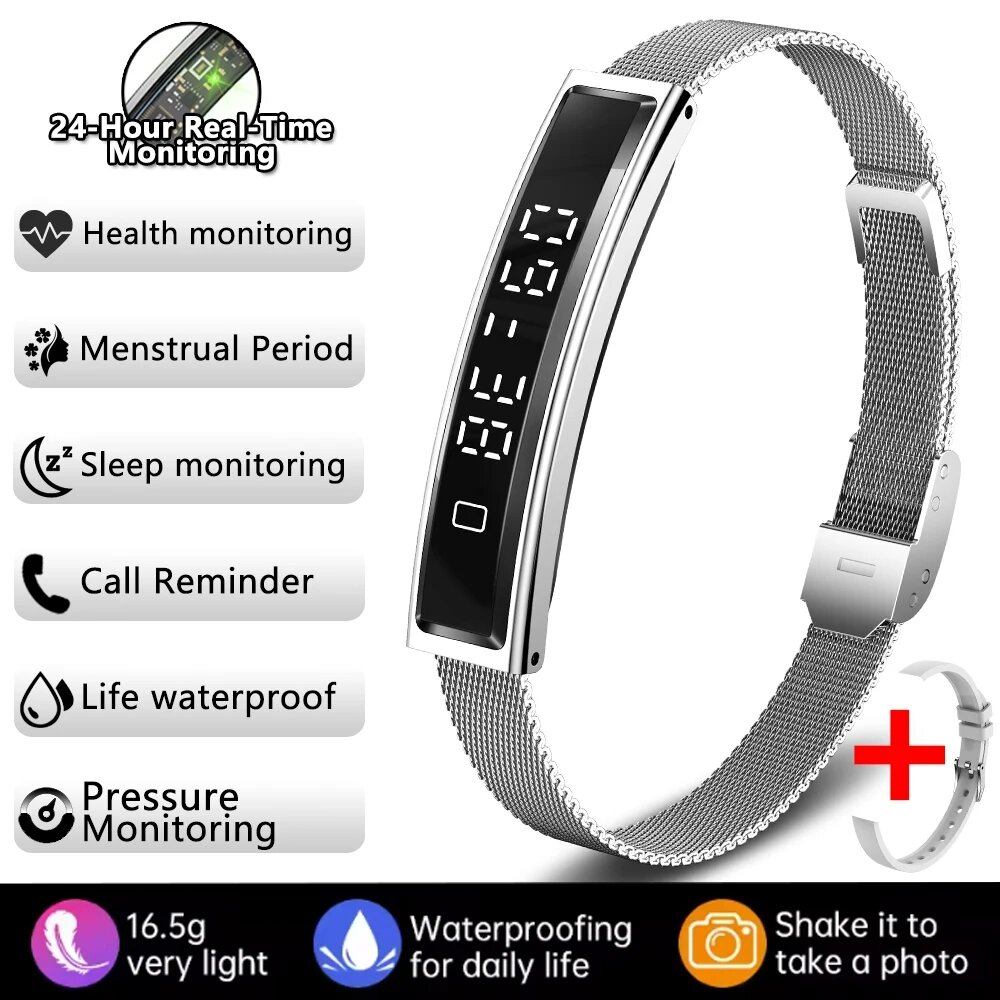 Smart Bracelet 2026 Stainless Steel Band Silver net