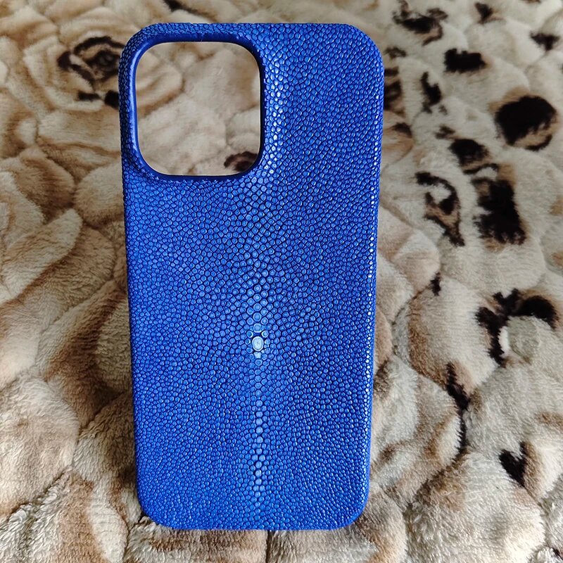 Чехол для телефона из натуральной кожи Pearl Gourami Fish Skin для iPhone 16 17 Pro Max Air Plus iPhone 16, настоящая натуральная кнопка открытия