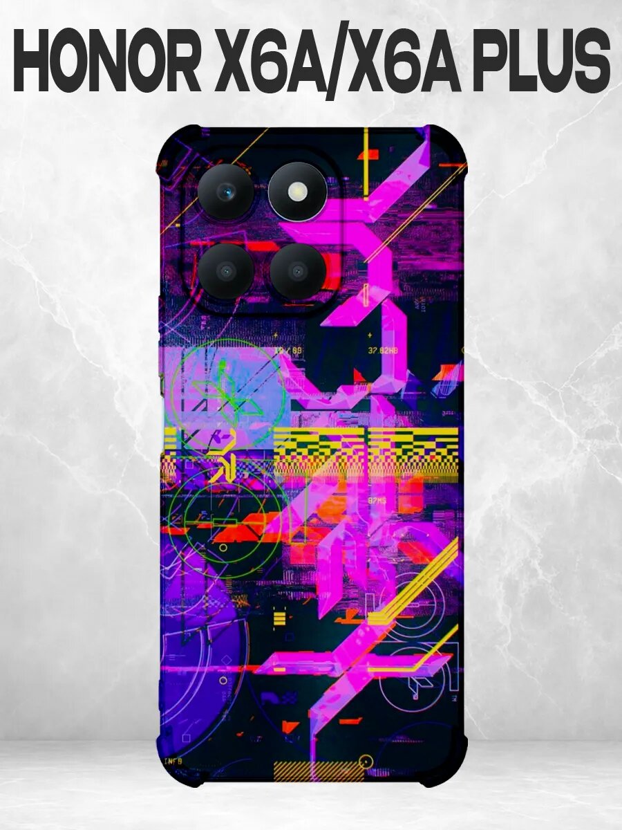 Чехол на Honor X6A скейтер неон киберпанк