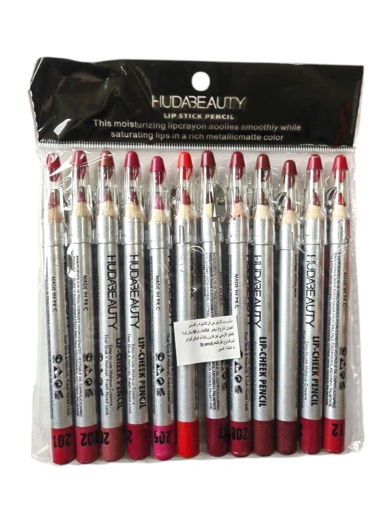 Lipstick Pencil, HUDABEAUTY (Карандаш-помада для губ с точилкой), уп. 12 шт.
