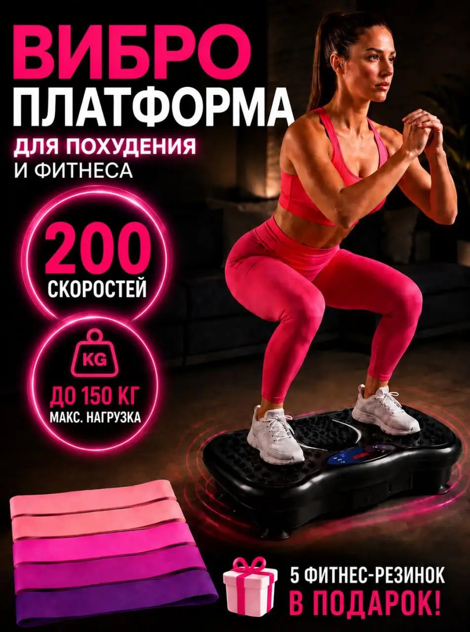 Виброплатформа для похудения, кардио тренажер домашний, электрический антицеллюлитный массажер, виброплатформа тренажер для похудения-ml